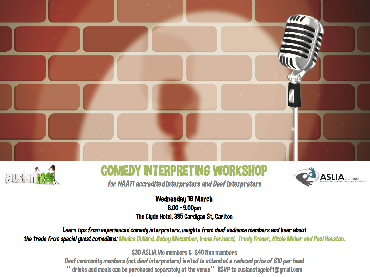 Training – Auslan Stage Left